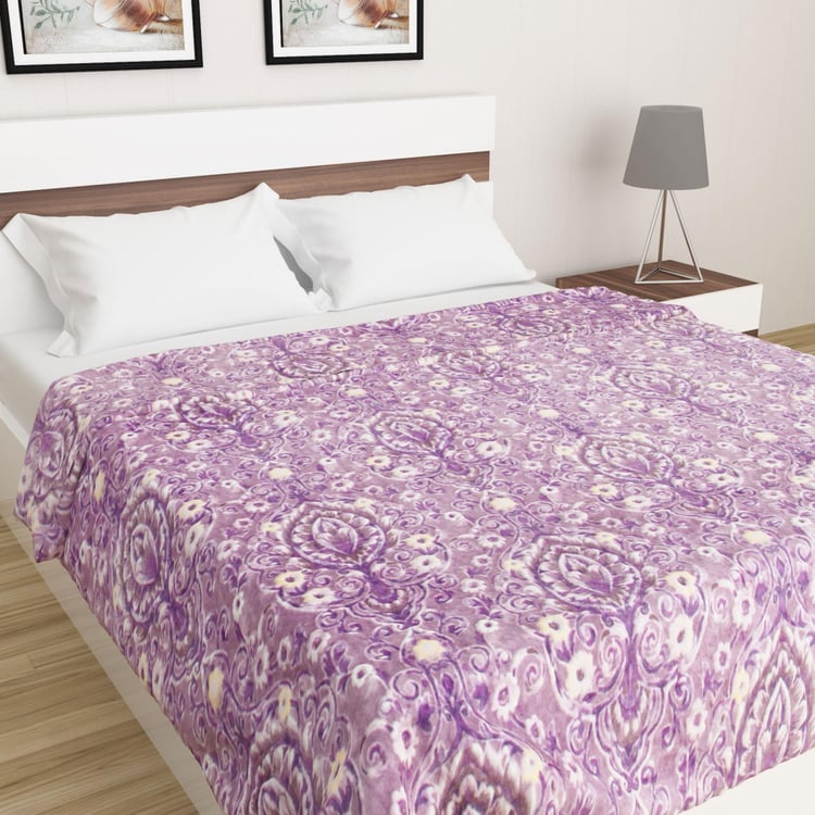 Buy Matrix Floral Print Double Blanket from Home Centre at just INR 2299.0