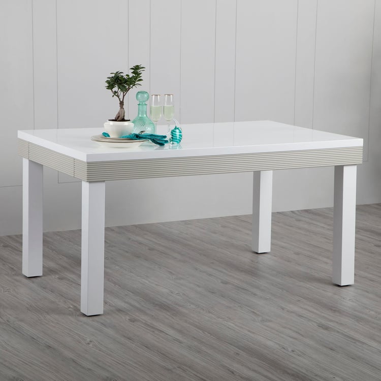 Buy Alabaster 6-Seater Dining Table Without Chair - White-Without Chair ...
