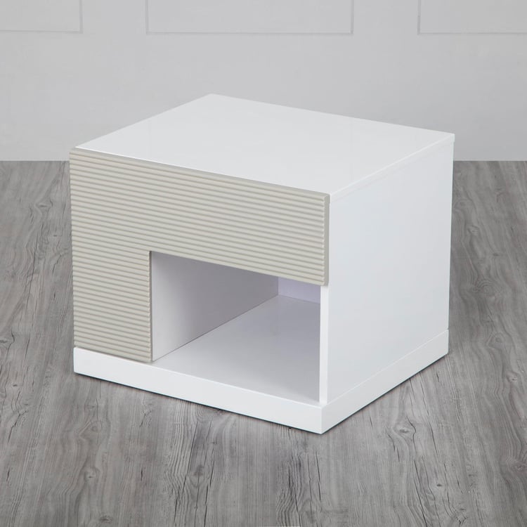 Buy Alps Left Bed Side Table - White from Home Centre at just INR 14995.0