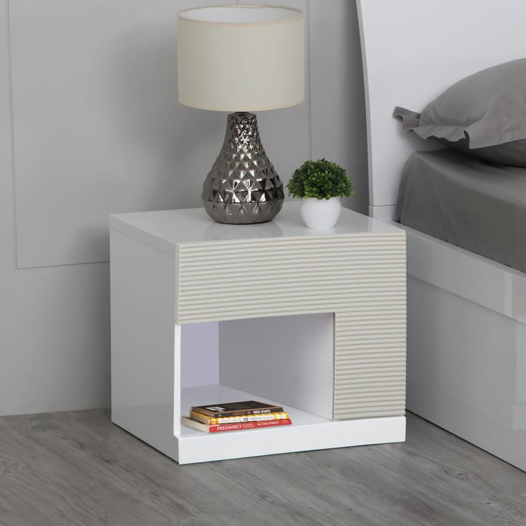 Buy Alps Right Bed Side Table - White from Home Centre at just INR 18995.0