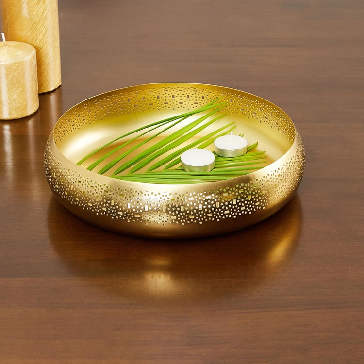 Buy Splendid Laser Cut Jaali Bowl from Home Centre at just INR 1199.0