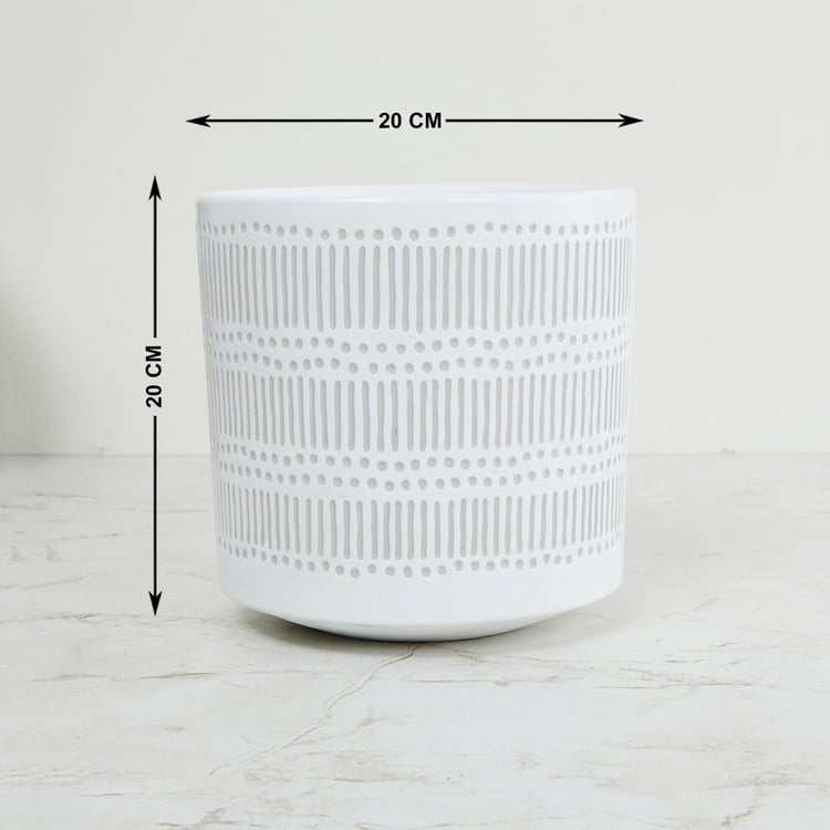 Buy Valencia Single Pc. Planter with Stand - Ceramic - White from Home ...