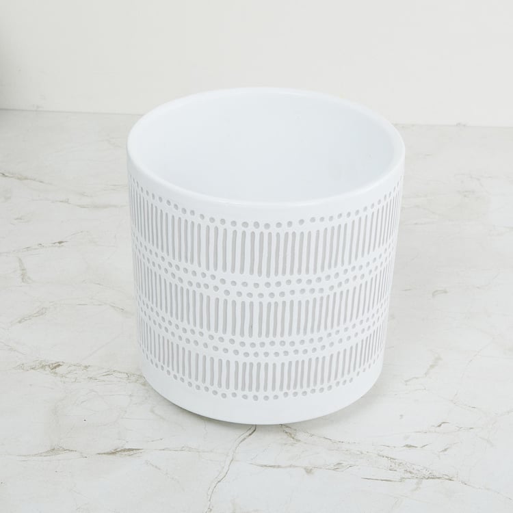 Buy Valencia Single Pc. Planter with Stand - Ceramic - White from Home ...