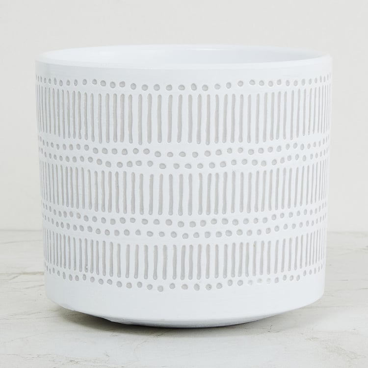 Buy Valencia Back Wall Textured Round Single Pc. Planter with Stand ...