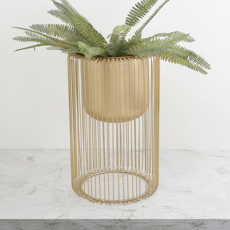 Buy Eternity Textured Floor Metal - Planter with Stand : 22 cm L x 22 ...