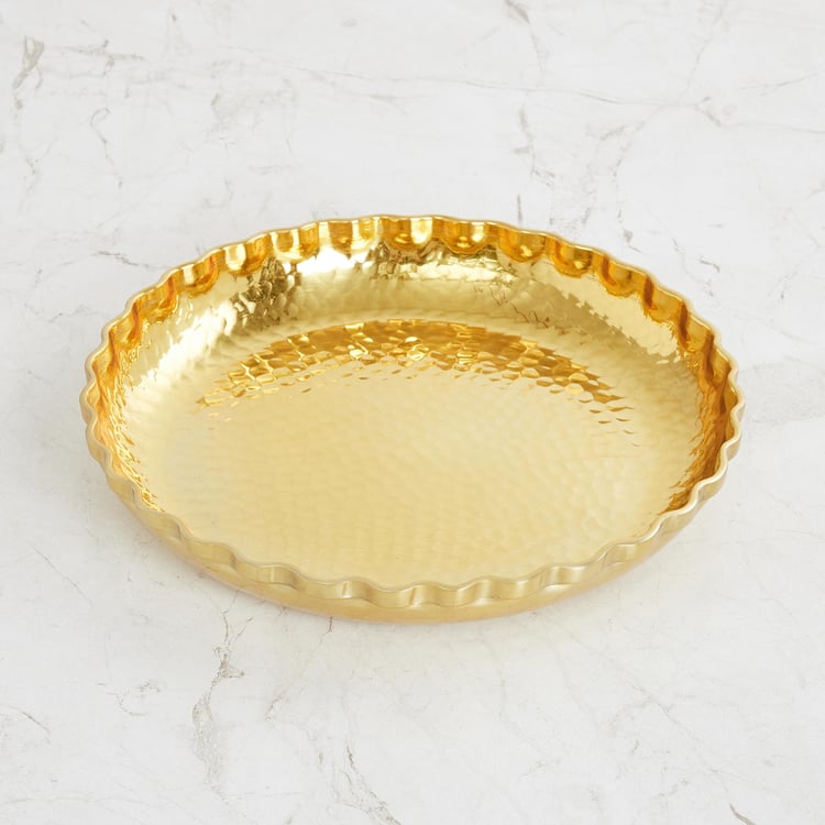 Buy Fiesta Hammered Decorative Platter from Home Centre at just INR 599.0