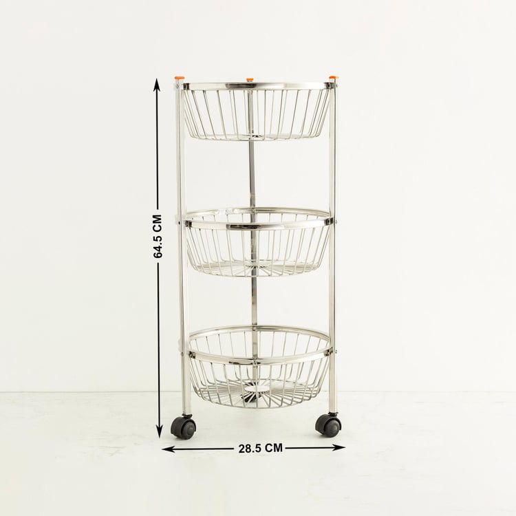 Buy Corsica Lyon Stainless Steel 3-Tier Kitchen Trolley from Corsica by ...