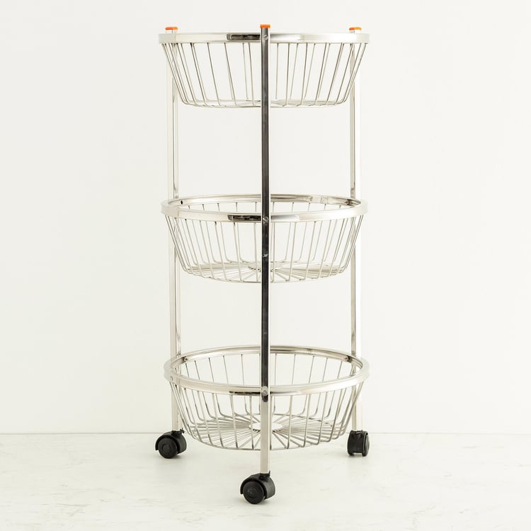 Buy Corsica Lyon Stainless Steel 3-Tier Kitchen Trolley from Corsica by ...