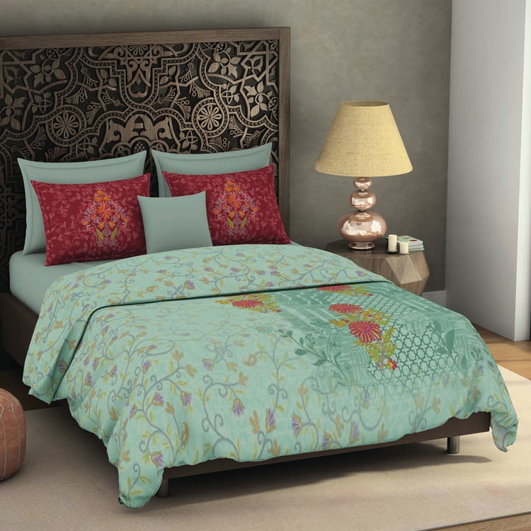 Buy SPACES Rangana Printed 3-Piece Bedsheet Set - 2.74 x 2.74 m from ...