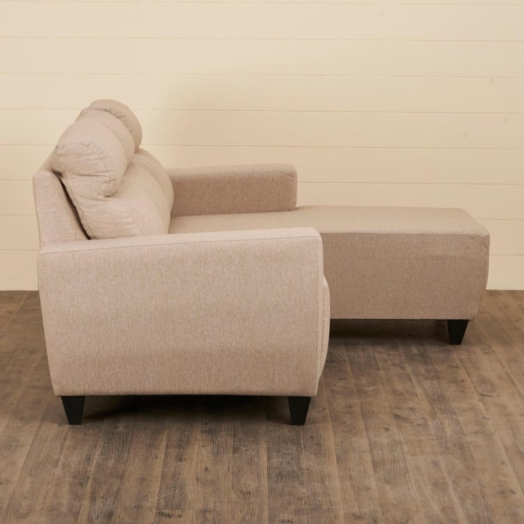Buy Helios Emily Fabric 2-Seater Right Corner Sofa with Chaise - Beige ...