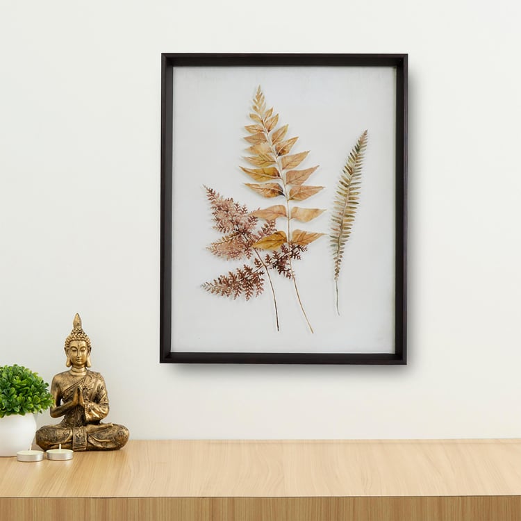 Buy Artistry Multicolour Glass Art Dried Leaf Picture Frame- 40 x 50 cm ...