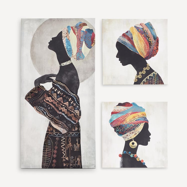 Buy Brezza African Lady Picture Frame - Set of 3 - 35 x 70 cm from Home ...