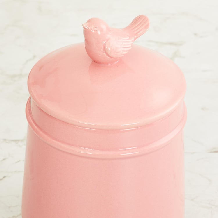 Buy Splendid Solid Decorative Jar with Bird Lid from Home Centre at ...