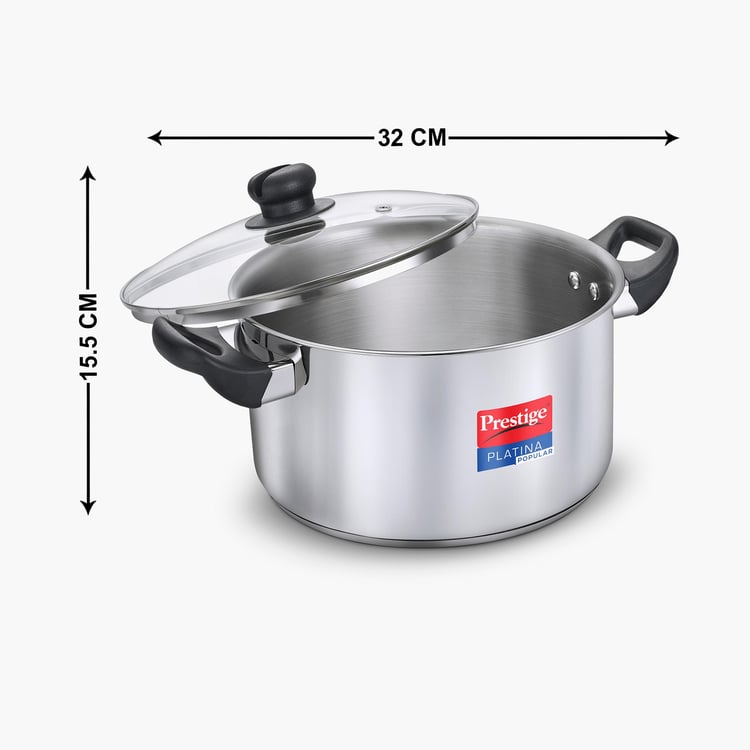 Buy PRESTIGE Platina Pop Cookware Casserole with Lid- 3.4 L from ...
