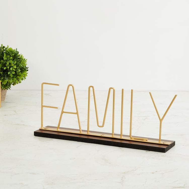 Buy Leon Word Table Accent with Wood Base from Home Centre at just INR ...