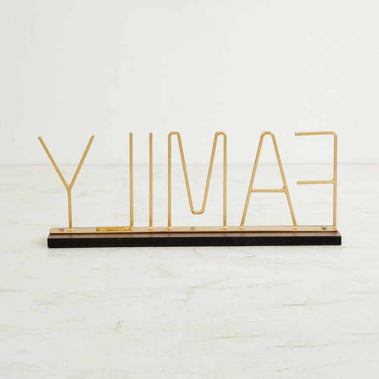 Buy Leon Word Table Accent with Wood Base from Home Centre at just INR ...