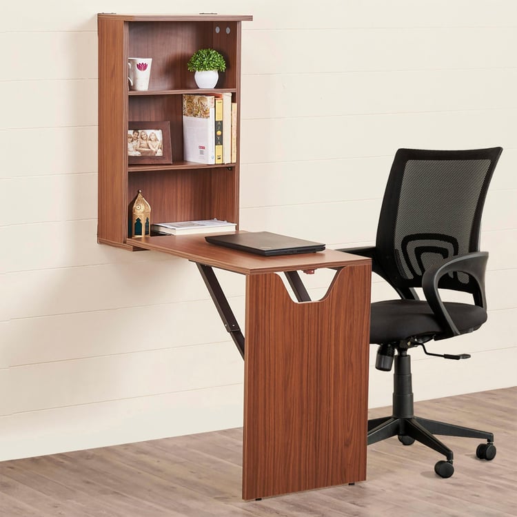 Buy Helios Flex Wall Mounted Folding Multipurpose Table - Brown from ...