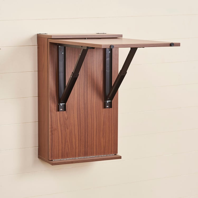 Buy Helios Flex Wall Mounted Folding Multipurpose Table - Brown from ...