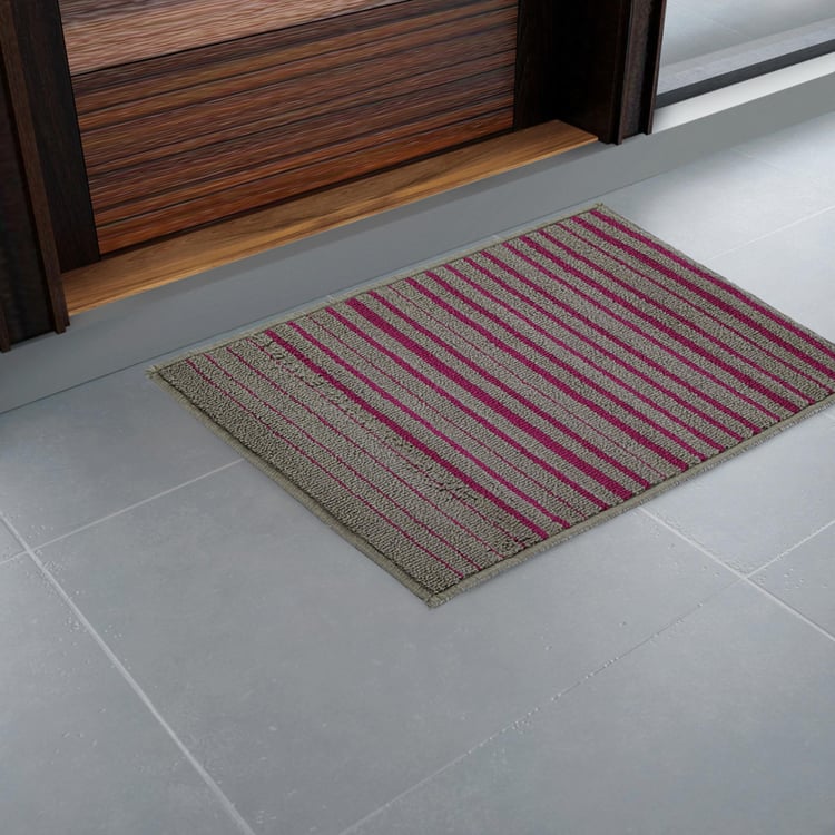 Buy SPACES Lapiazza Striped Door Mat - Set of 2 - 37 cm x 57 cm from ...