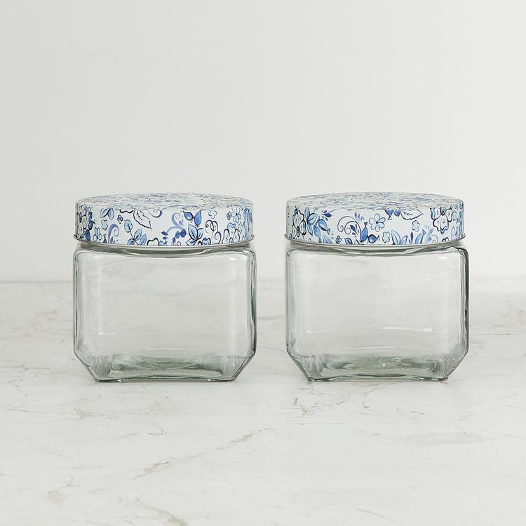 Buy Corsica Essentials Set of 2 Glass Jars - 850ml from Corsica by Home ...
