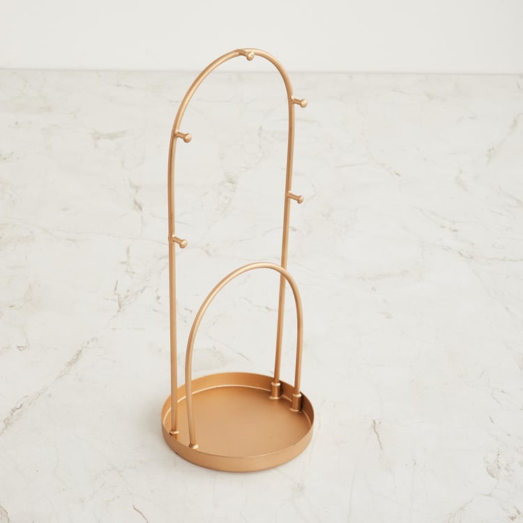 Buy Eternity Gold Coloured Metal Jewellery Stand from Home Centre at ...
