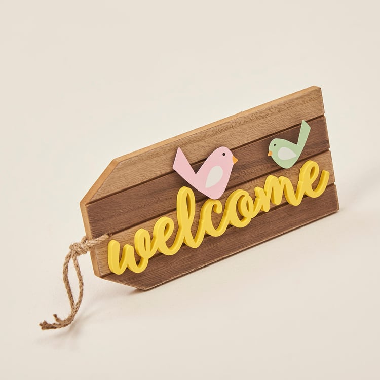 Buy Corsica Wood Welcome Wall Accent from Corsica by Home Centre at ...