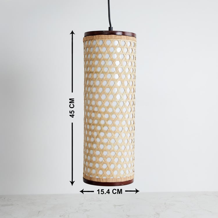 Buy Splendid Brown Textured Cane Ceiling Lamp from Home Centre at just ...