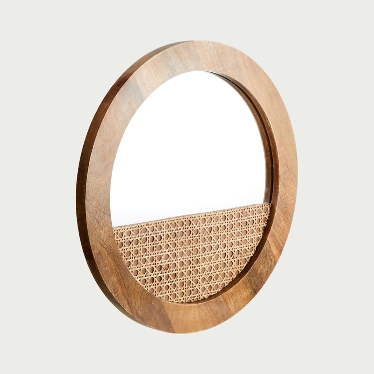 Buy Splendid Cane Round Decor Mirror from Home Centre at just INR 4999.0