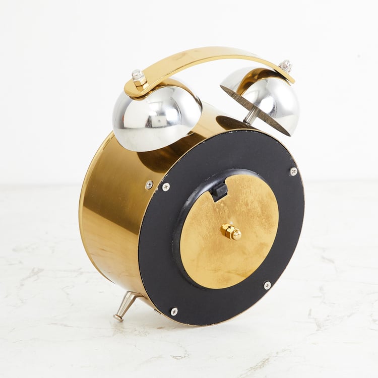 Buy Fiesta Gold Metal Clock with Bell from Home Centre at just INR 1399.0