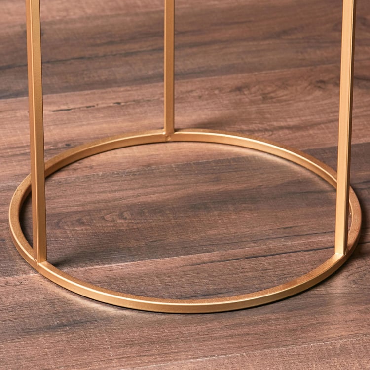 Buy Ross Gold Textured Metal Nesting Tables - Set of 2 from Home Centre ...