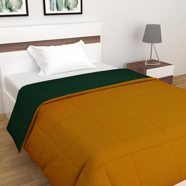 Buy Urbane Yellow Solid Reversible Quilt-150 GSM from Home Centre at ...