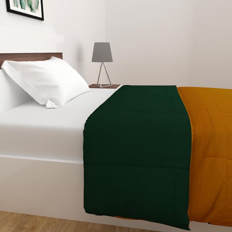 Buy Urbane Yellow Solid Reversible Quilt-150 GSM from Home Centre at ...
