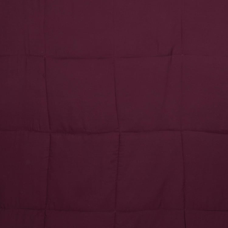 Buy Urbane Maroon Solid Micro Quilt from Home Centre at just INR 1499.0