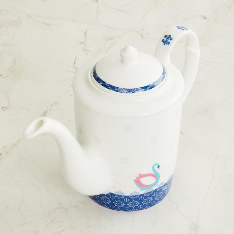 Buy Foley Multicolour Printed Bone China Tea Pot - 1.39 Ltr from Home ...