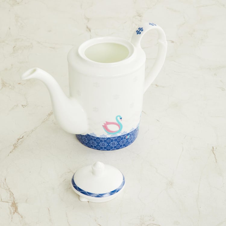 Buy Foley Multicolour Printed Bone China Tea Pot - 1.39 Ltr from Home ...