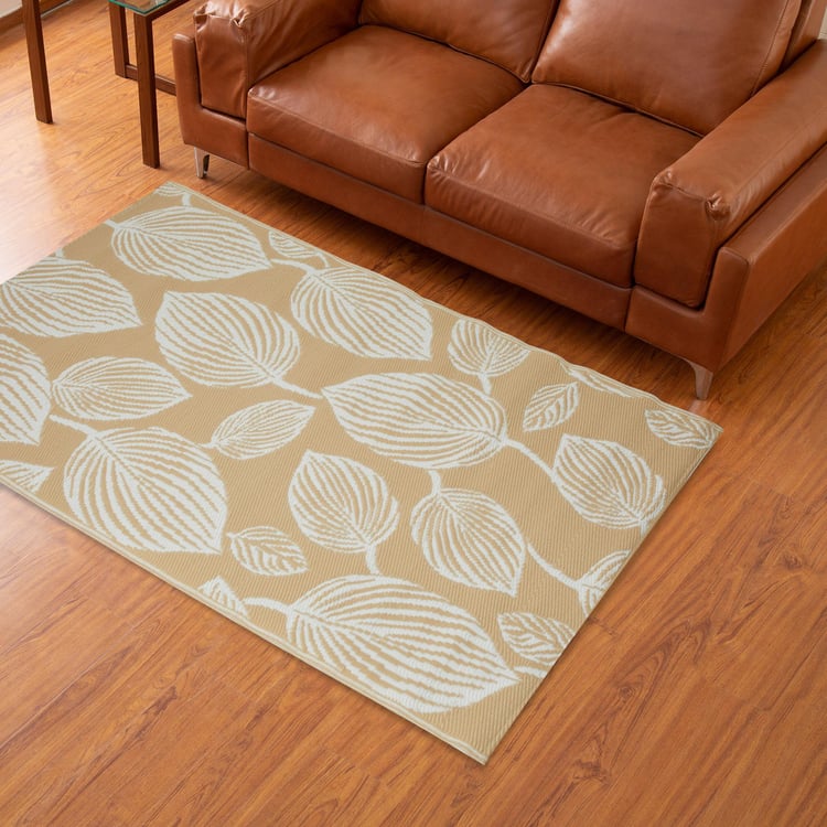 Buy Canterbury Textured Polypropylene Beige Woven Mat - 120x180 cm from ...