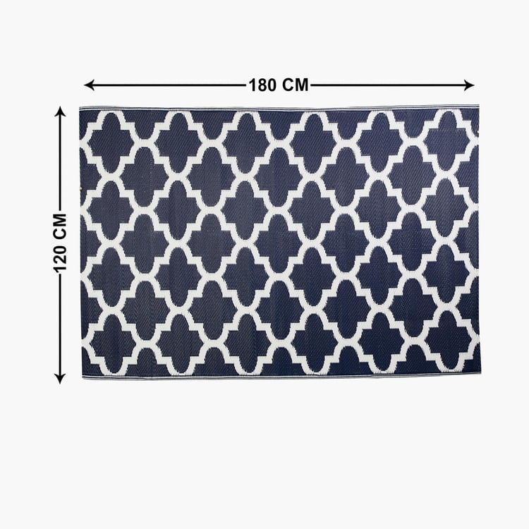 Buy Canterbury Textured Polypropylene Blue Woven Mat - 180x210 cm from ...