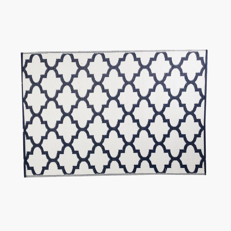 Buy Canterbury Textured Polypropylene Blue Woven Mat - 180x210 cm from ...