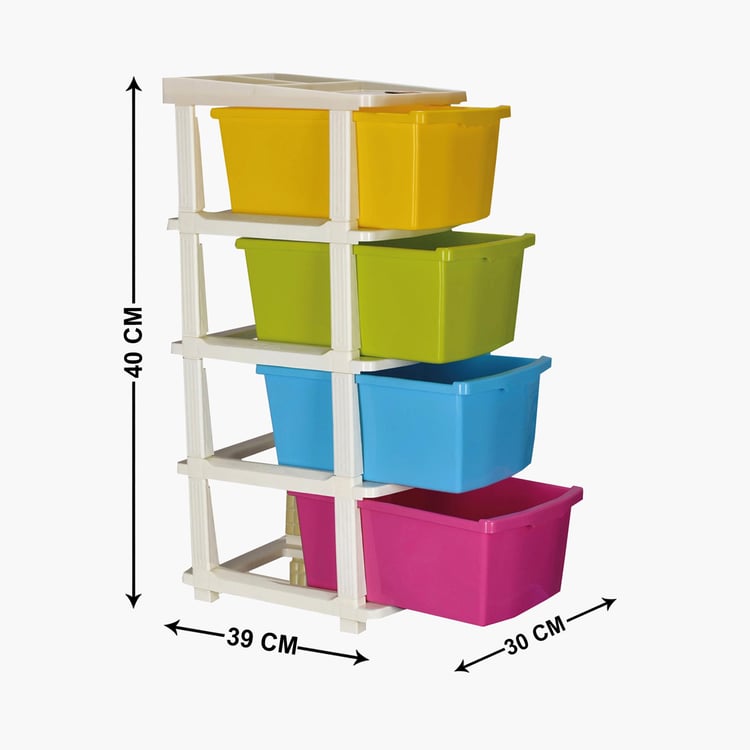 Buy BATHLA Stomo Modular 4-Tier Large Multi-Purpose Storage Drawer from ...