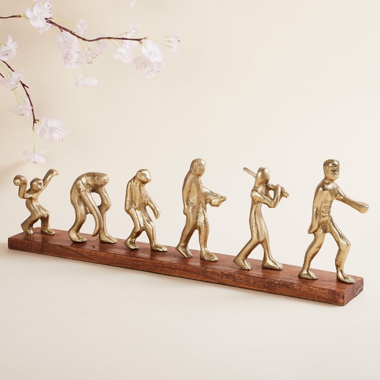 Buy Fiesta Gold Solid Polyresin Evolution of Man Figurine from Home ...