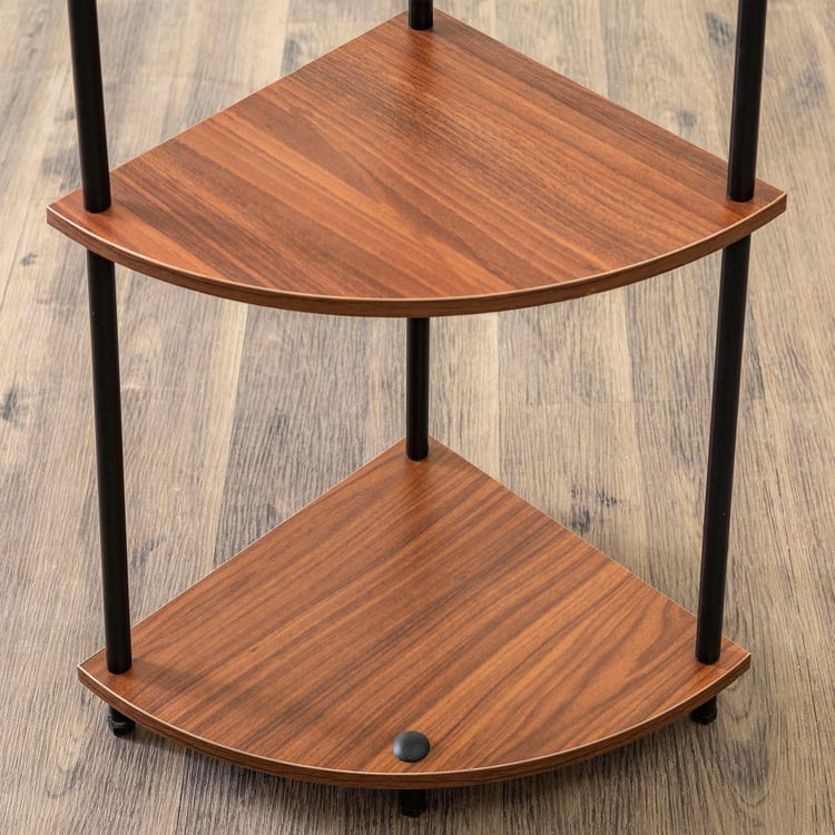 Buy Helios Regal 4-Tier Corner Shelf - Brown from Home Centre at just ...
