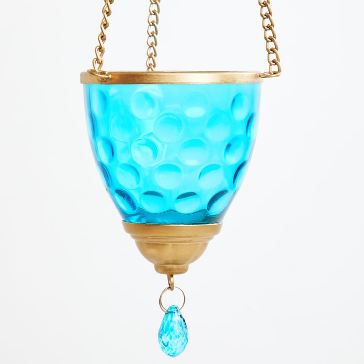 Buy Fiesta Multicolour Textured Metal Matki Votive Hanging Set - Set of ...