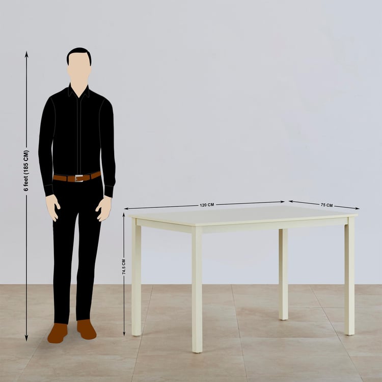 Buy Cornell 4-Seater Dining Table - White from Home Centre at just INR ...
