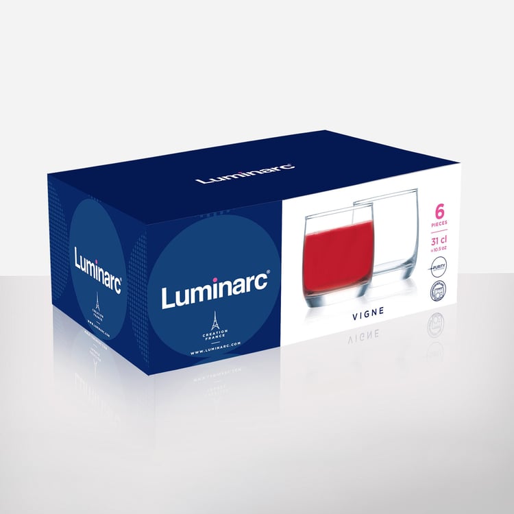 Buy LUMINARC Vigne Solid Transparent Glass Tumbler - Set of 6 -310ml ...