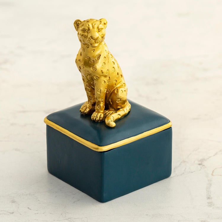 Buy Courage Gold Polyresin Tiger Figurine on Box from Home Centre at ...