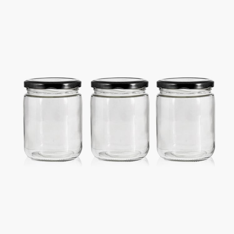 Buy Corsica Essentials Transparent Glass Jar- 500ml- Set of 3 from ...