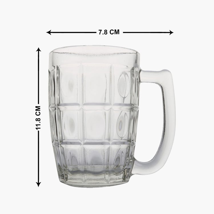 Buy Corsica Essential- Transparent Glass Beer Mug- Set of 2 - 350 ml ...