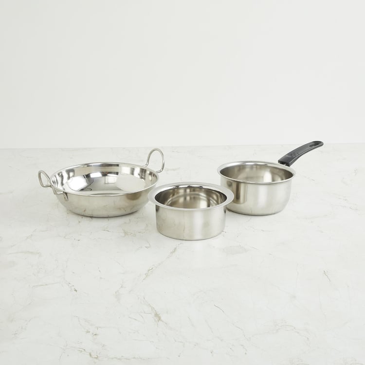 Buy Corsica Aristo 3Pcs Stainless Steel Cookware Set from Corsica by ...