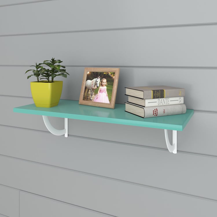 Buy Helios Luke Teal Engineered Wood Shelf - Set of 2 from Helios by ...