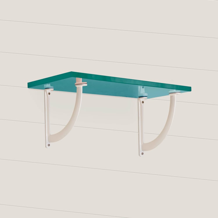 Buy Helios Luke Teal Engineered Wood Shelf - Set of 2 from Helios by ...